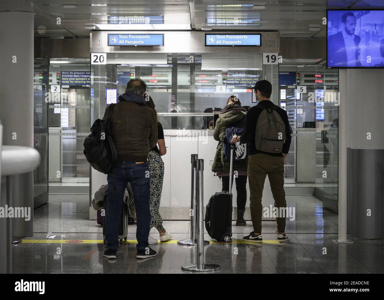 Border police (Police de l’Air et des Frontieres or PAF) carry out ...