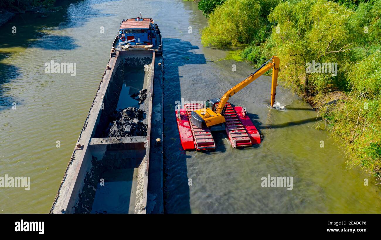 Aerial View Dredging Barge High Resolution Stock Photography and Images - Alamy
