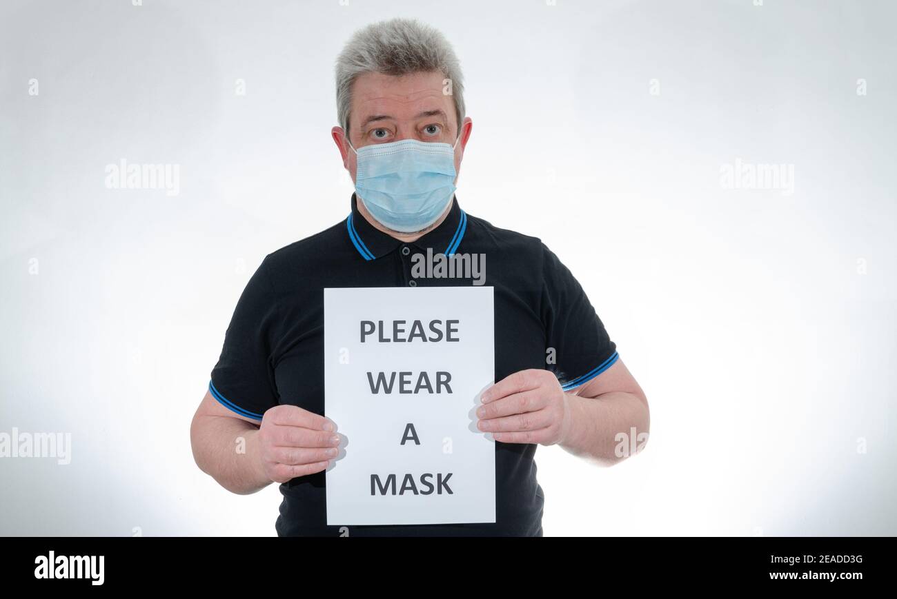 Please wear a mask hi-res stock photography and images - Alamy