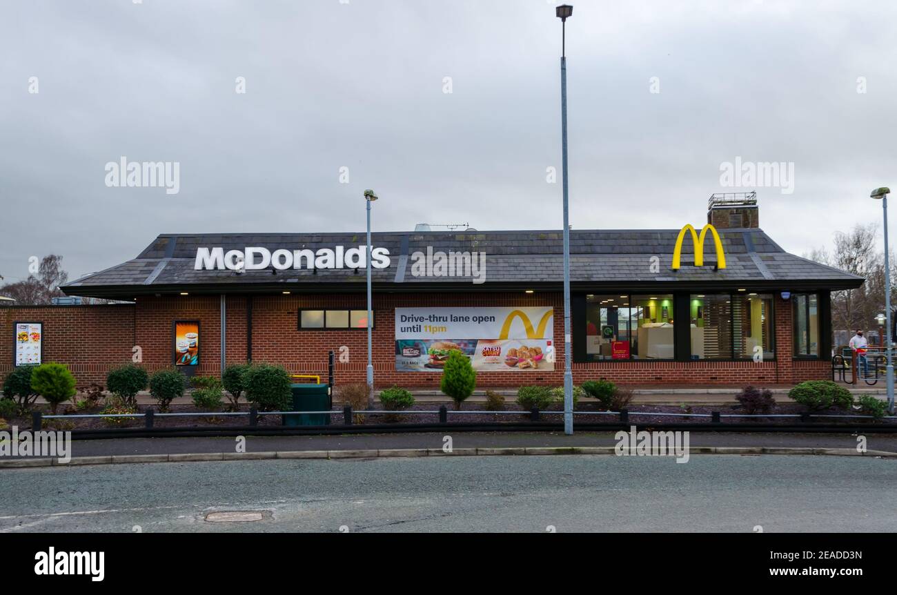 Mold, Flintshire; UK: Jan 28, 2021: The restaurant diner operated by ...