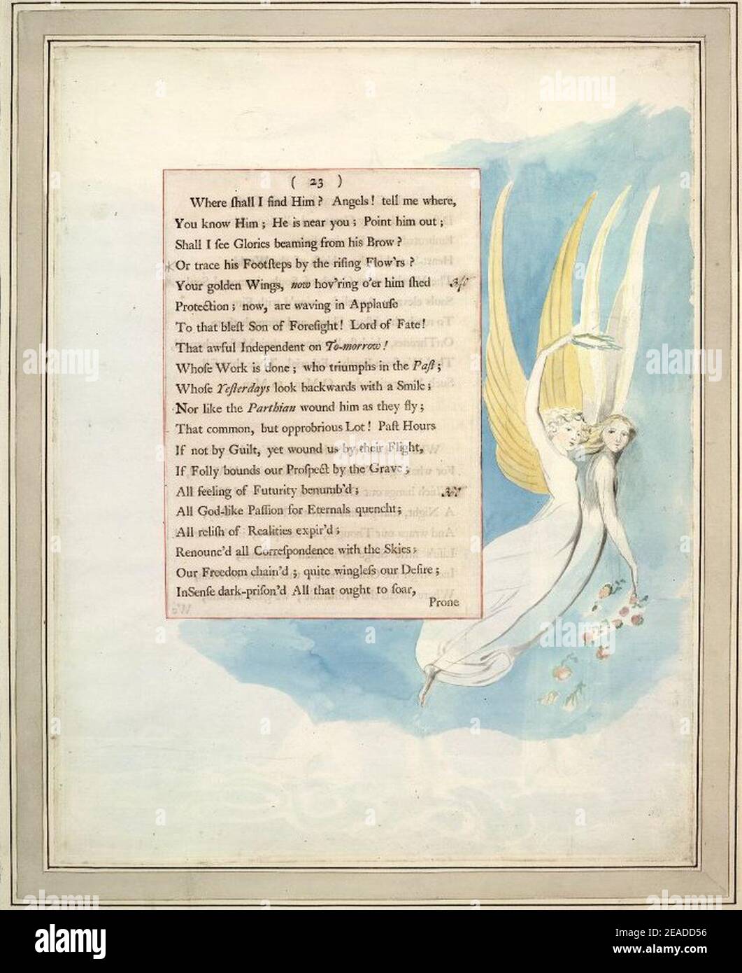 Night Thoughts Blake watercolor II 023 Stock Photo - Alamy