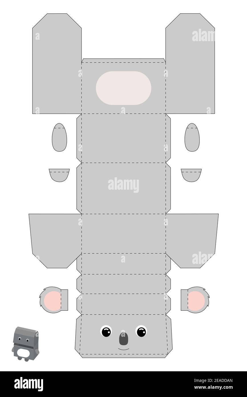 Party favor box koala design for for sweets, candies, small presents ...