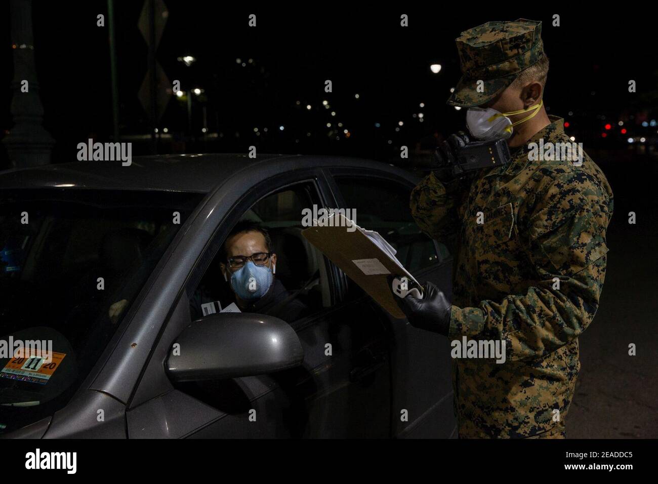 Night Watch 3 2 Marines Screen personnel in NYC for the USNS Comfort ...