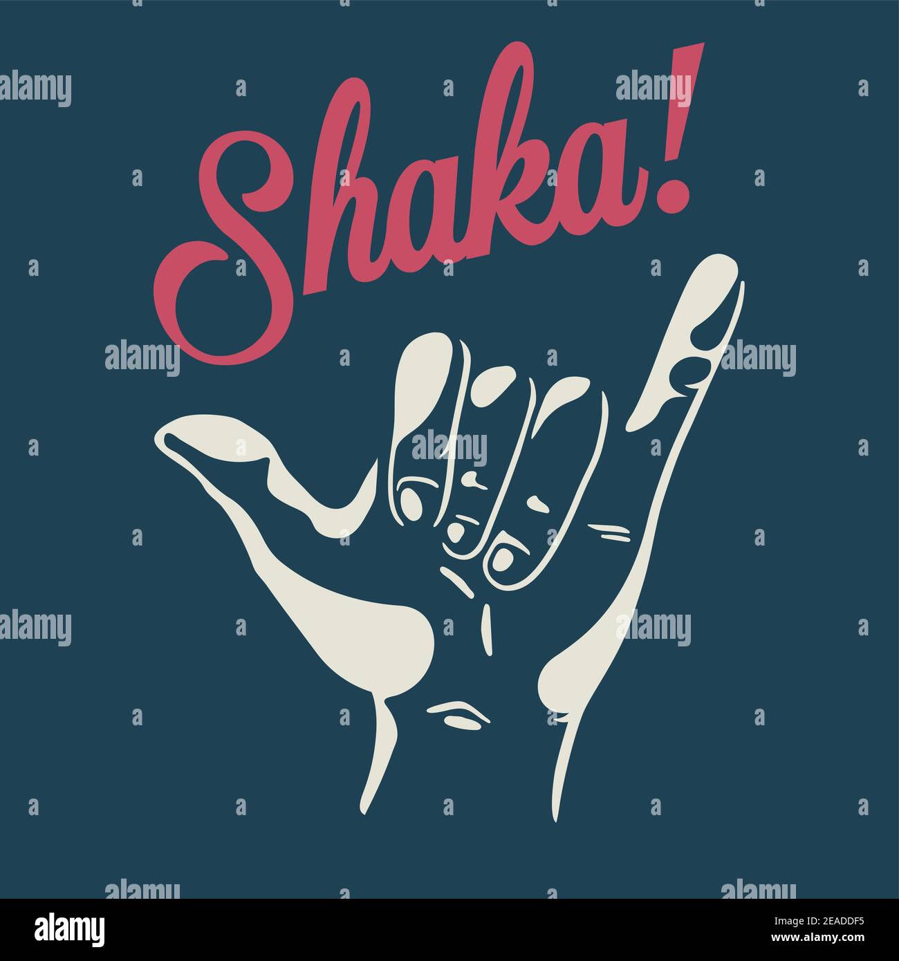 Surfing shaka hand sign Stock Vector Images - Alamy