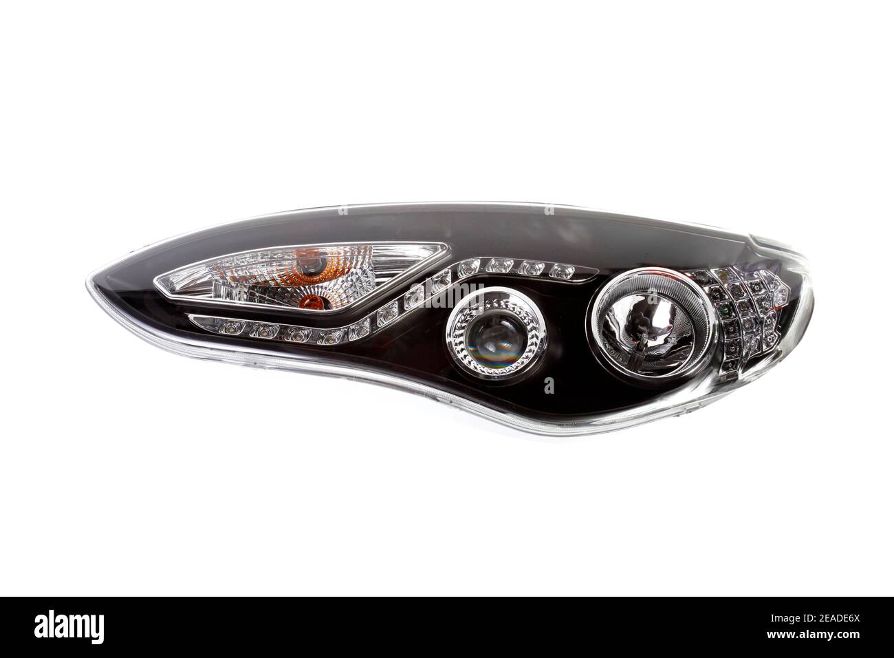 car headlight isolated on white background Stock Photo - Alamy