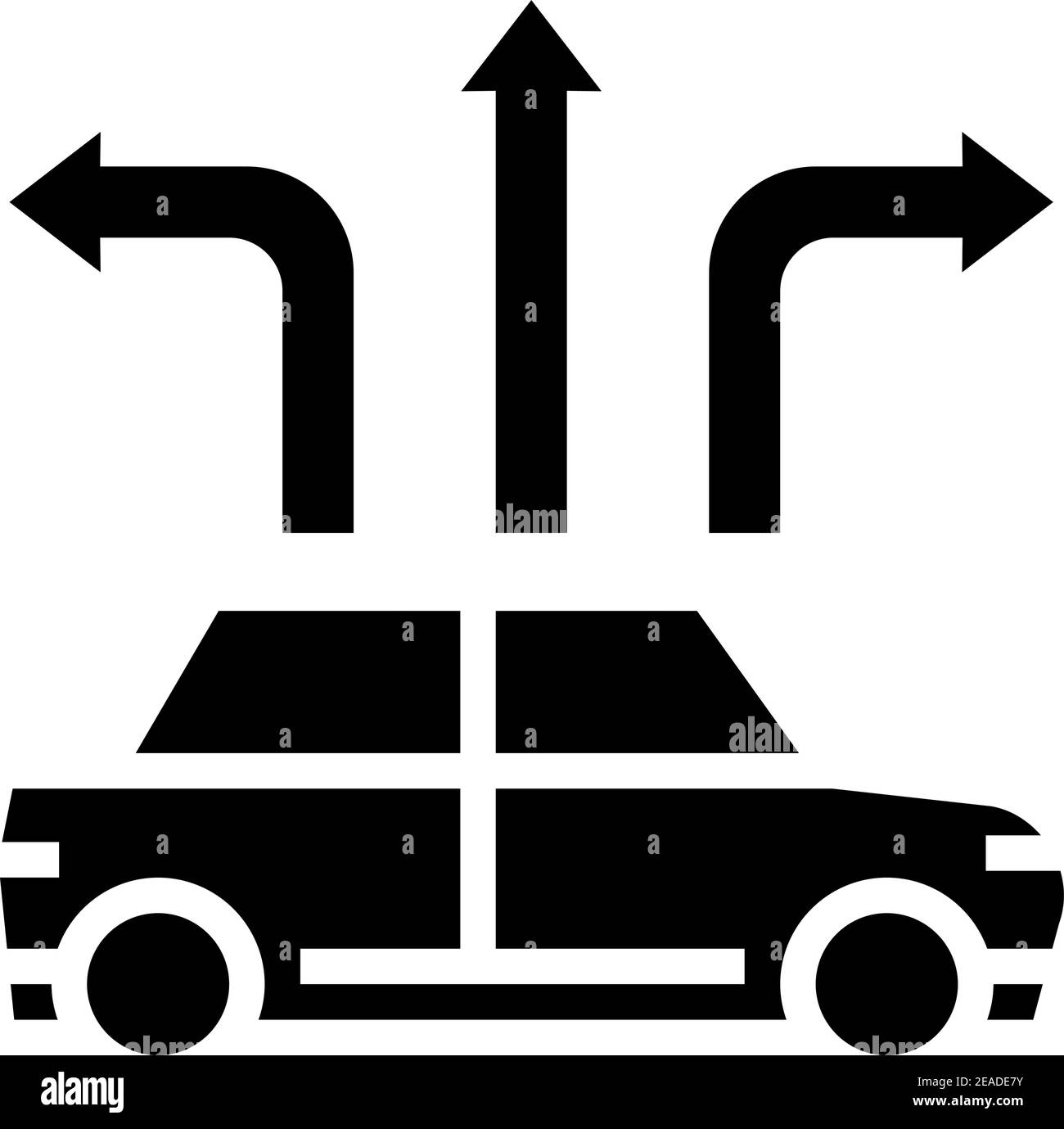 car directions glyph icon vector illustration Stock Vector Image & Art ...