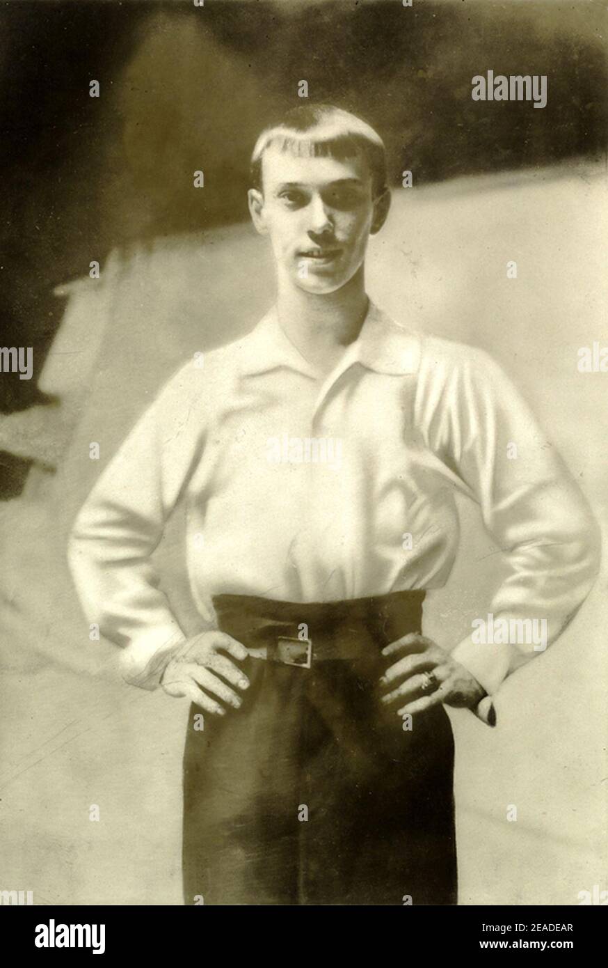 Nijinsky (1890-1950) photographed at Krasnoe Selo, summer 1907 Stock ...