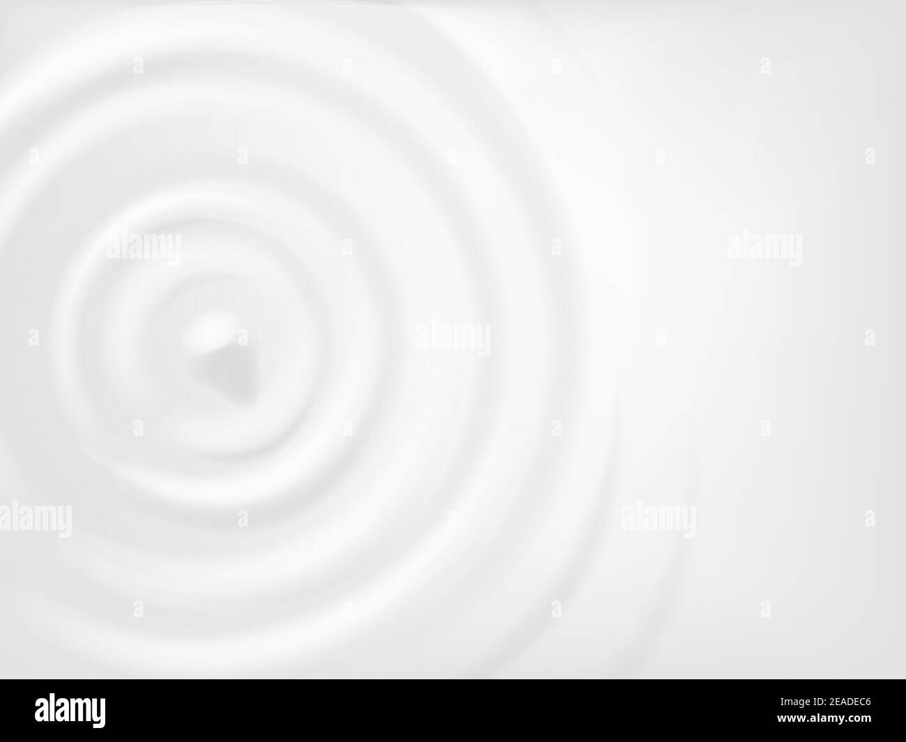 Milk circle ripple. Concentric splash waves on cream, yogurt or dairy ...