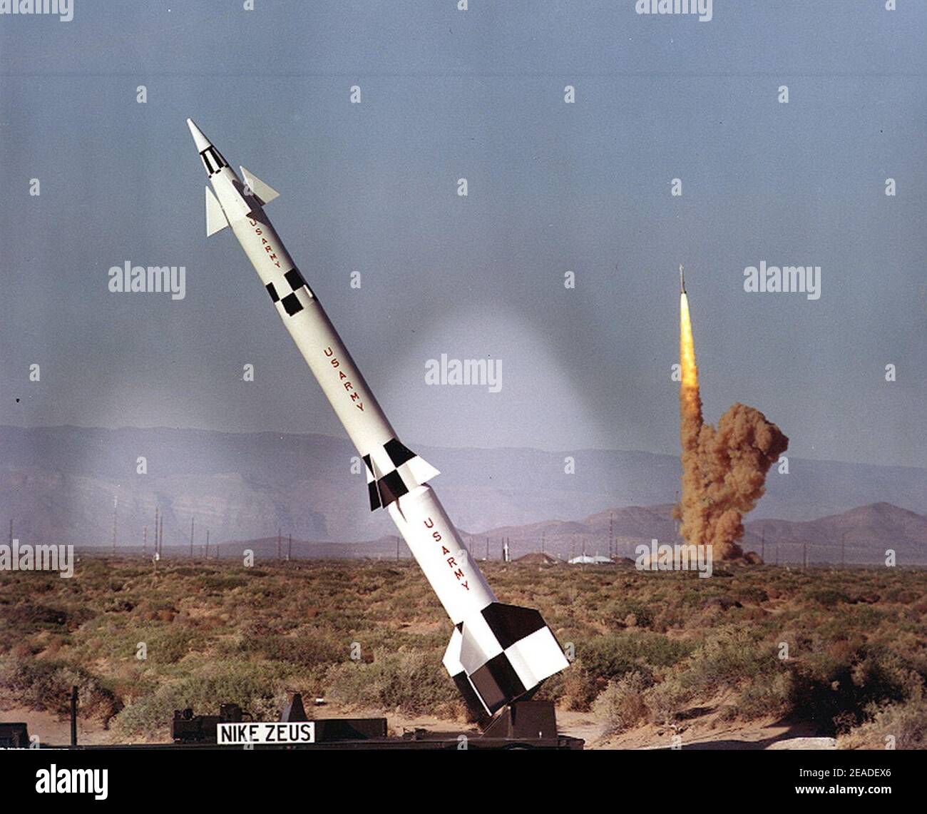 Nike Zeus static display and test launch Stock Photo - Alamy