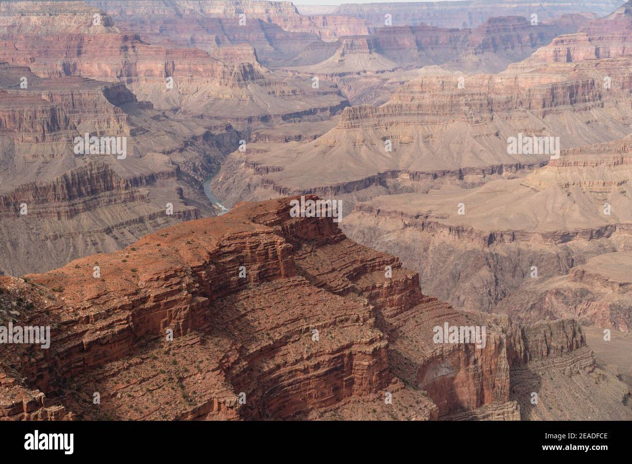 Valley of picturesque rock formations at the Grand Canyon Stock Photo ...