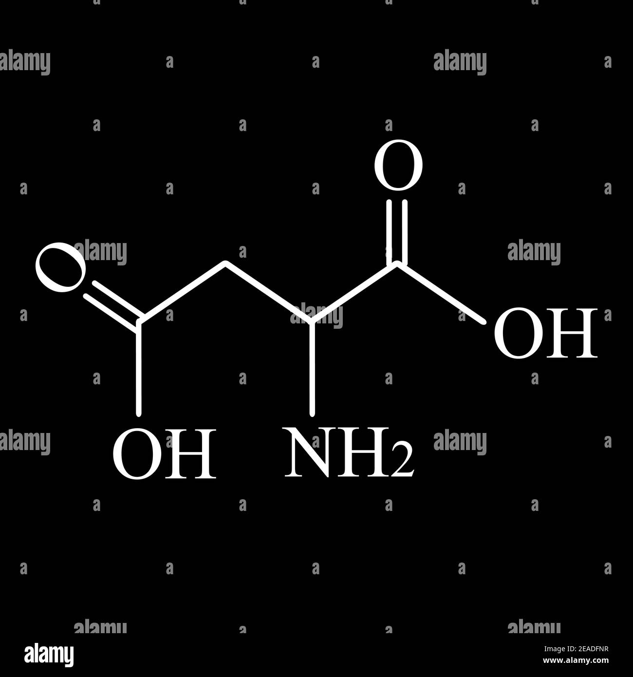 Aspartic acid is an amino acid. Chemical molecular formula Aspartic ...