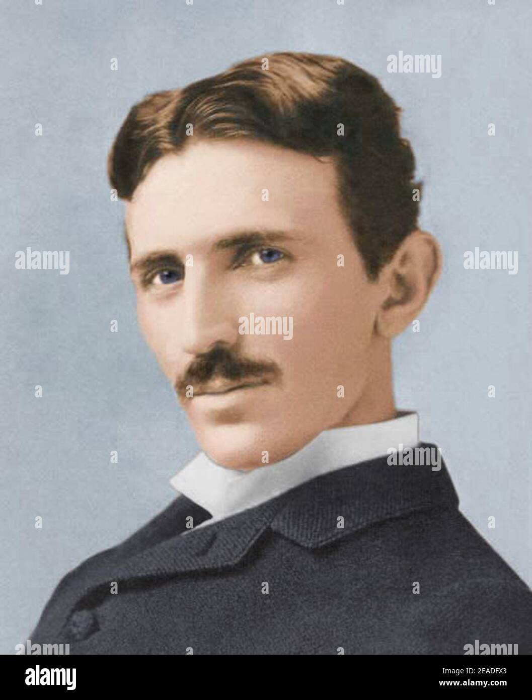 Nikola tesla color Stock Photo - Alamy