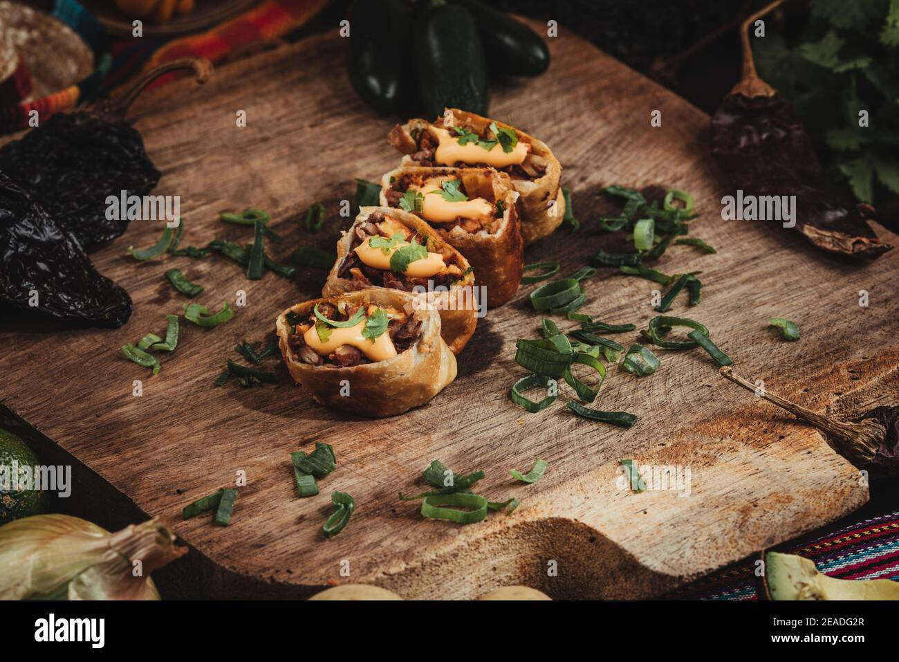 Tortilla rolls hi-res stock photography and images - Alamy