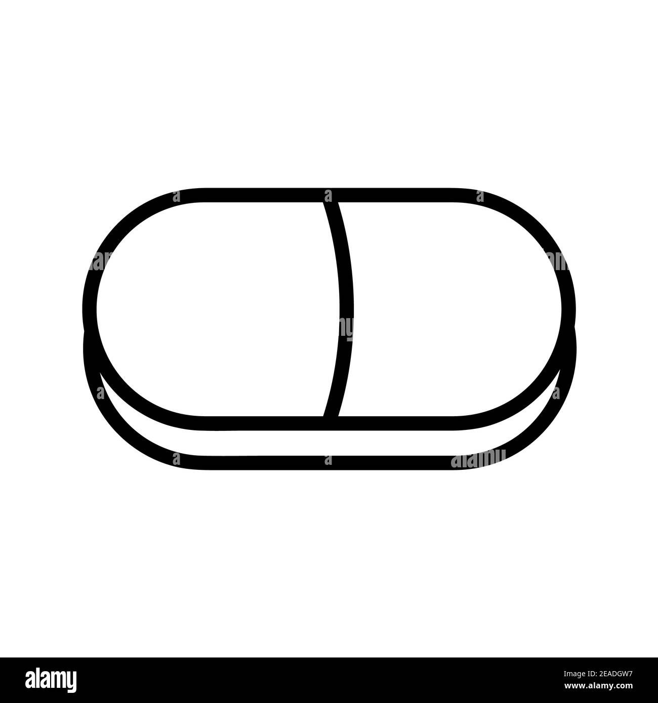 Pills flat icon. Pictogram for web. Line stroke. Isolated on white ...
