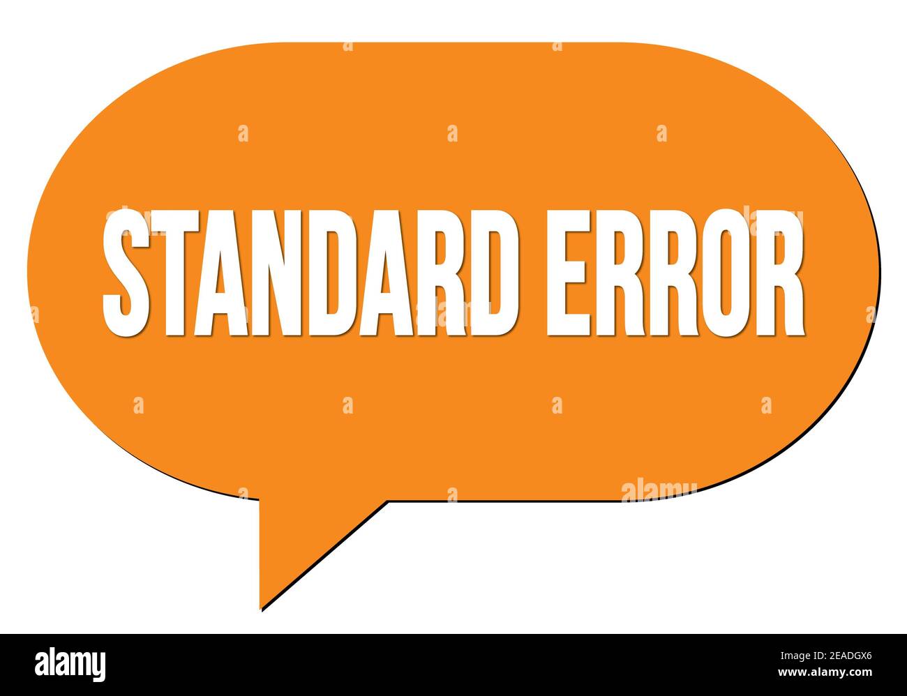 STANDARD ERROR text written in an orange speech bubble stamp Stock ...