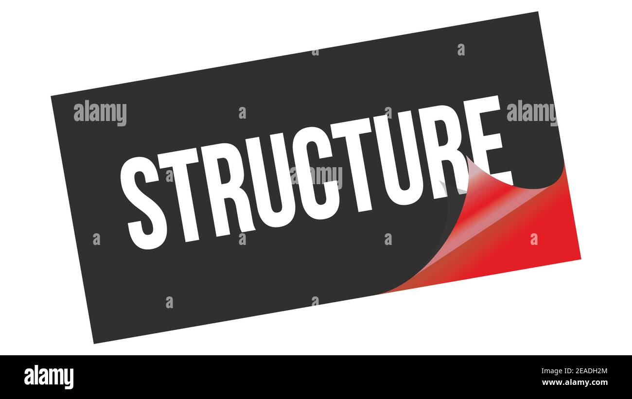 STRUCTURE text written on black red sticker stamp Stock Photo - Alamy