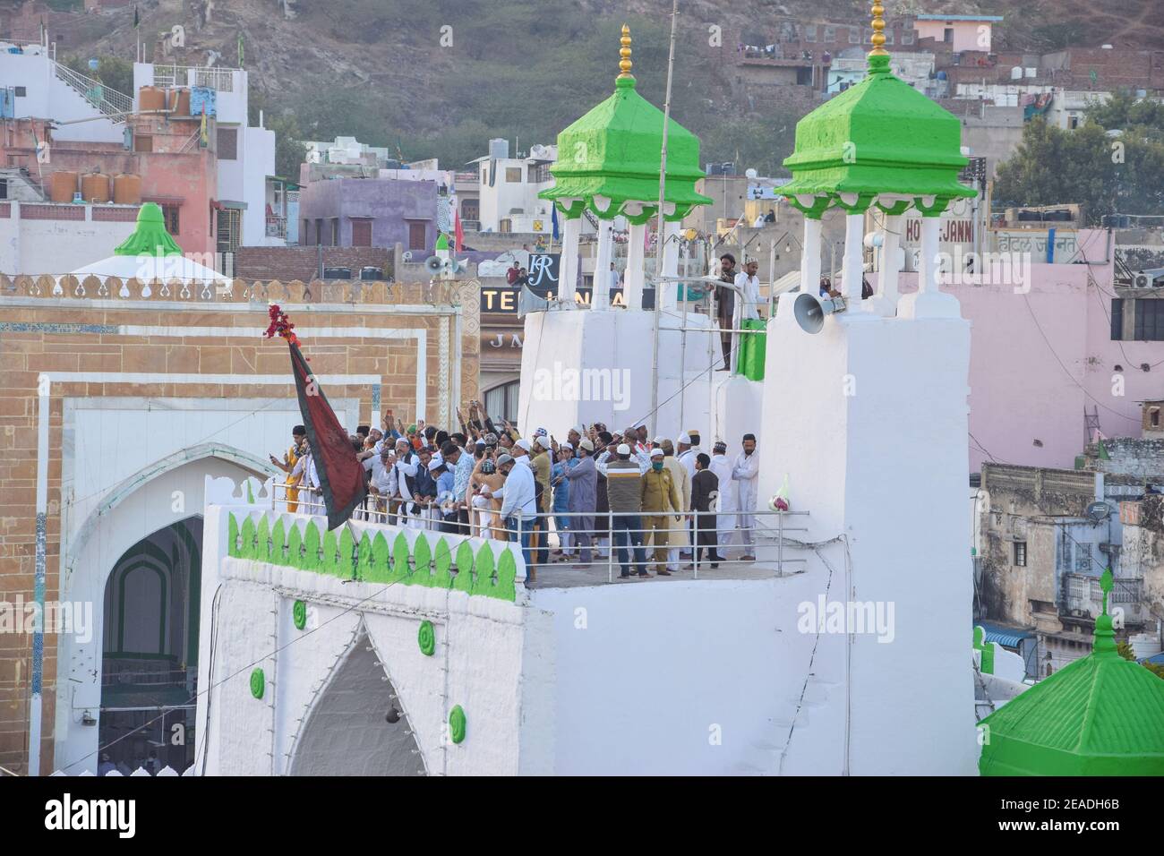 Ajmer, India. 08th Feb, 2021. Ajmer Sharif annual URS begins with flag ...