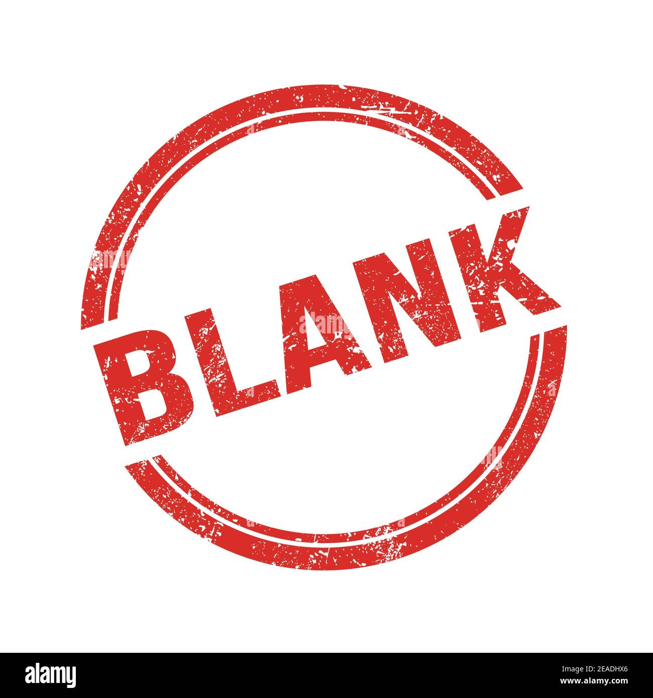 BLANK text written on red grungy vintage round stamp Stock Photo - Alamy