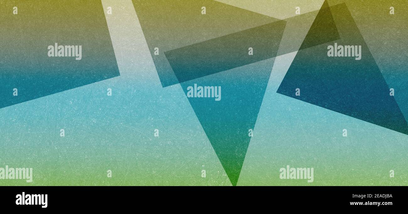 Illustration of geometric shapes in yellow, blue, and gre Stock Photo ...