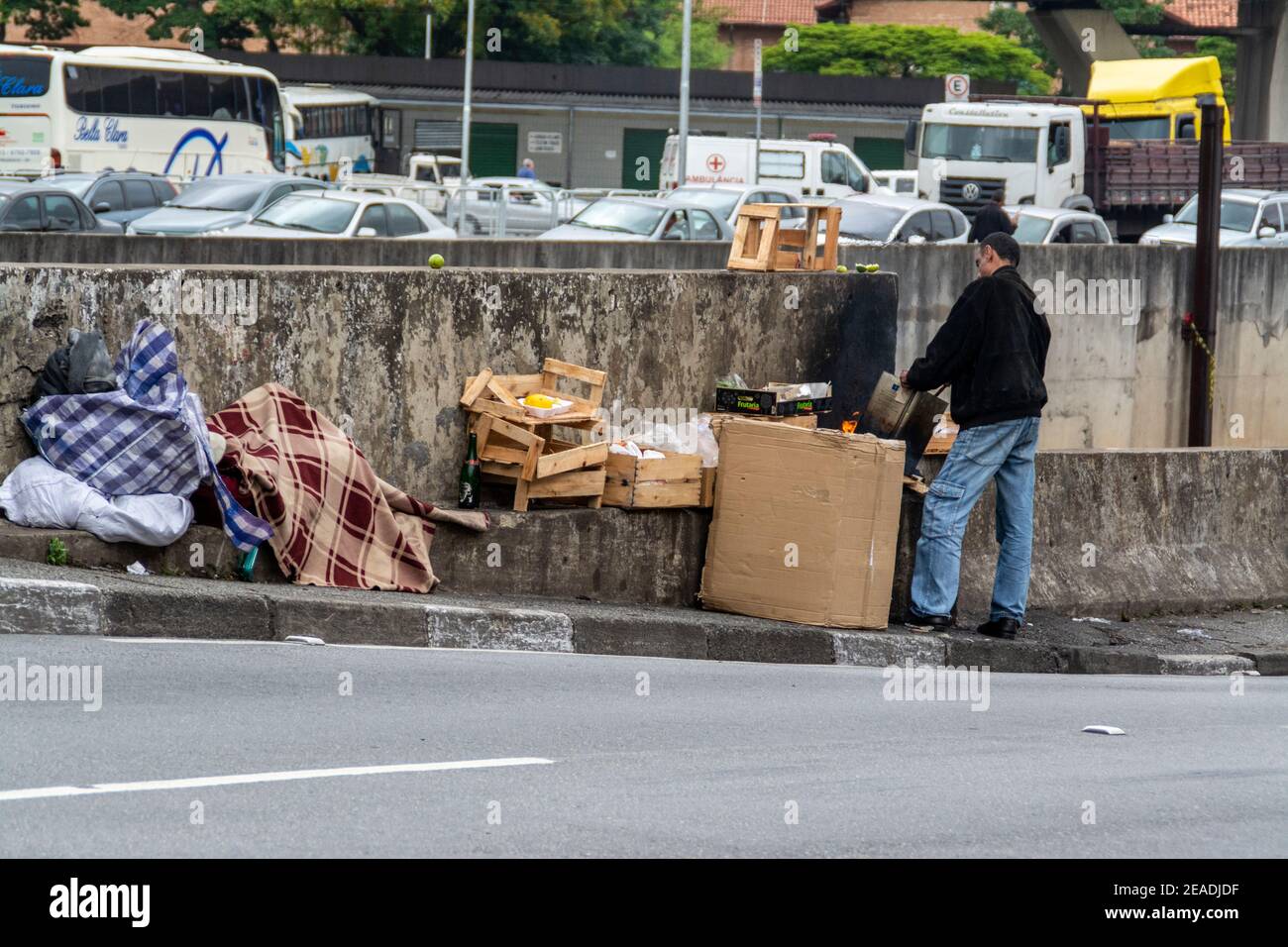 Sao paulo brazil homeless man hi-res stock photography and images - Alamy