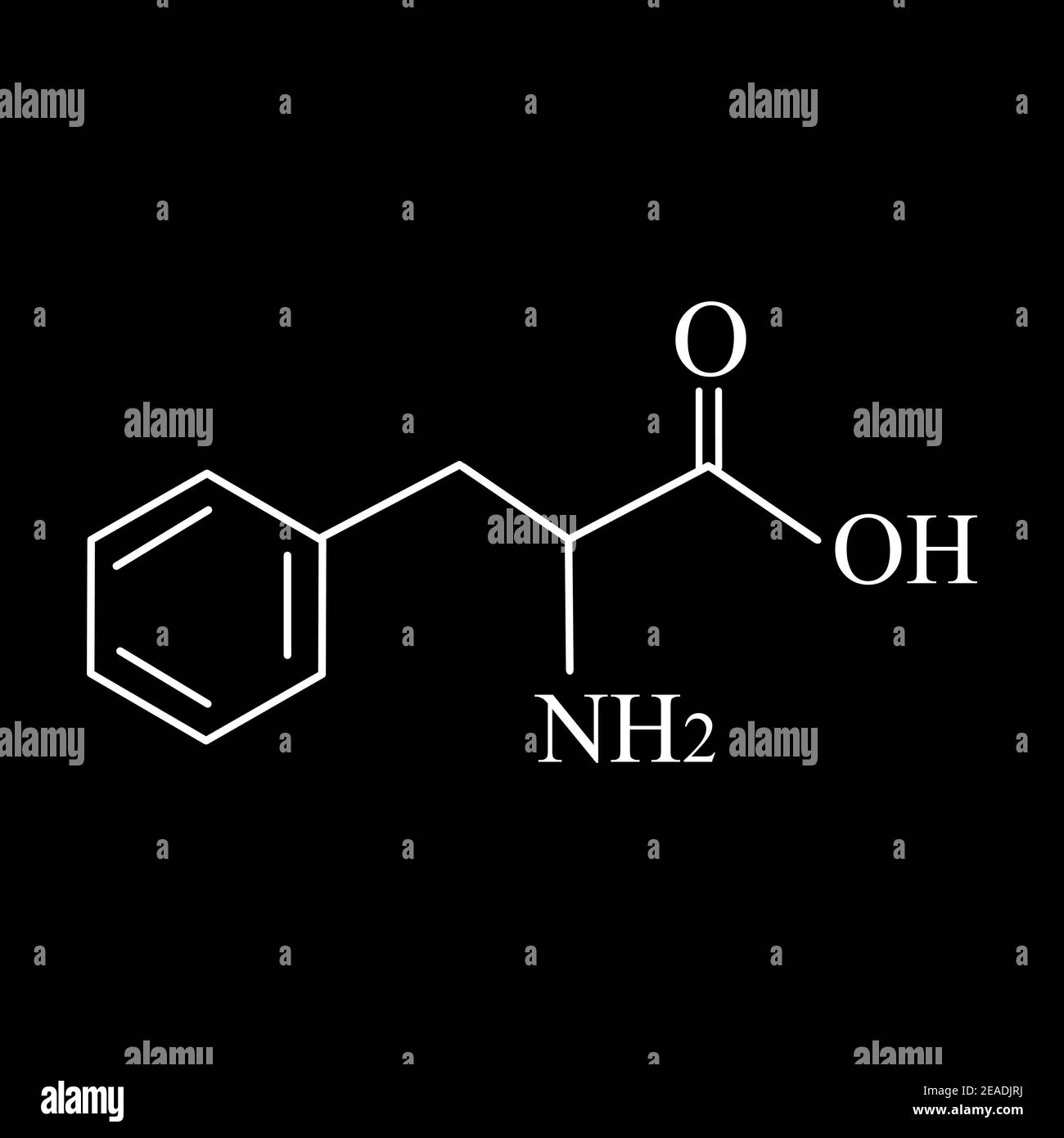Phenylalanine Amino Acid Molecule Stock Vector Images Alamy