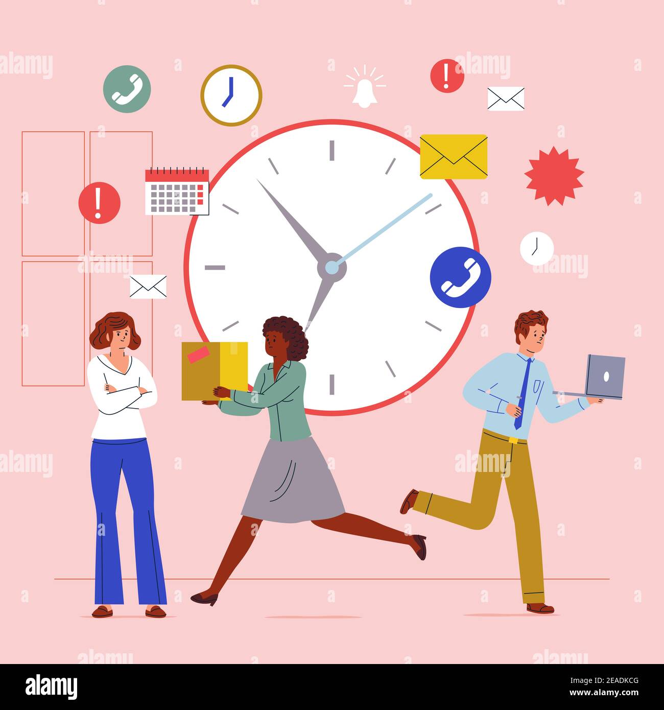 Time management concept illustrated Vector illustration Stock Vector ...