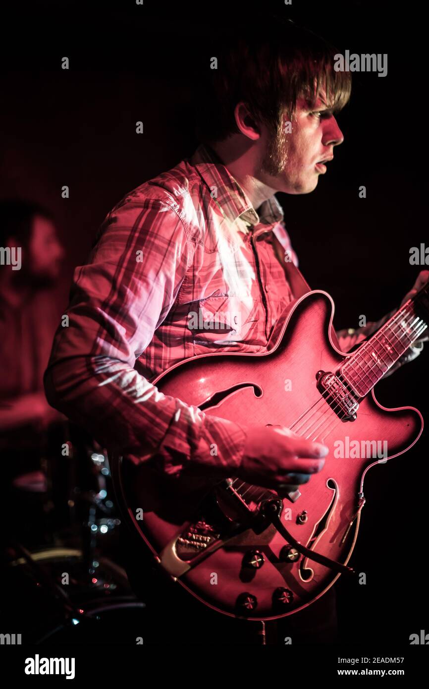 Mark Emmerson of Psych rock band The Lucid Dream live on stage at the ...