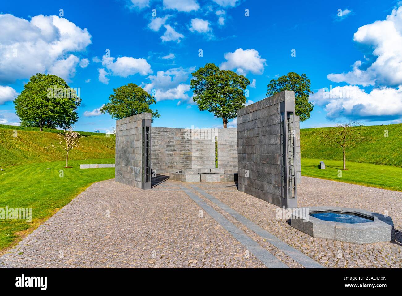 View of a memorial of the Kastellet citadel in Copenhagen, Denmark ...