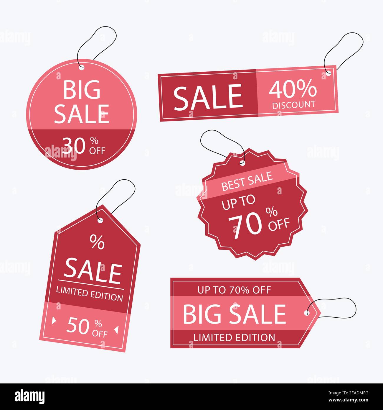 Flat design sale tags set Vector illustration Stock Vector Image & Art ...