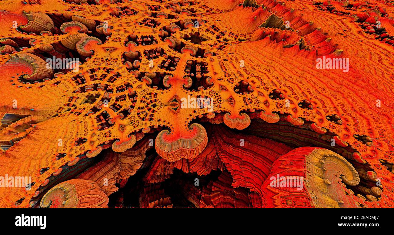 Picture of three-dimensional fractals in motion Stock Photo - Alamy