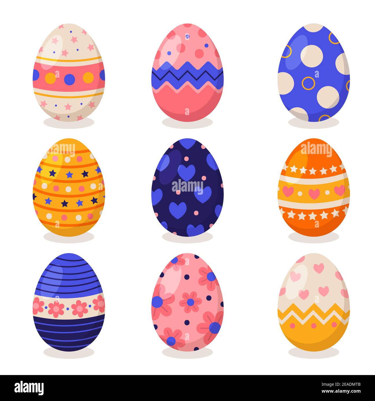 Easter egg set Vector illustration Stock Vector Image & Art - Alamy