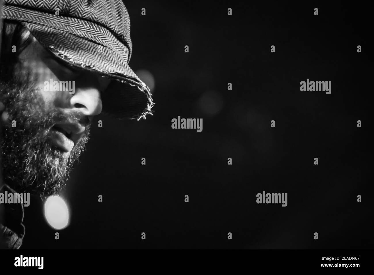 Alex Maas of The Black Angels on stage for their sell-out gig at Camden ...