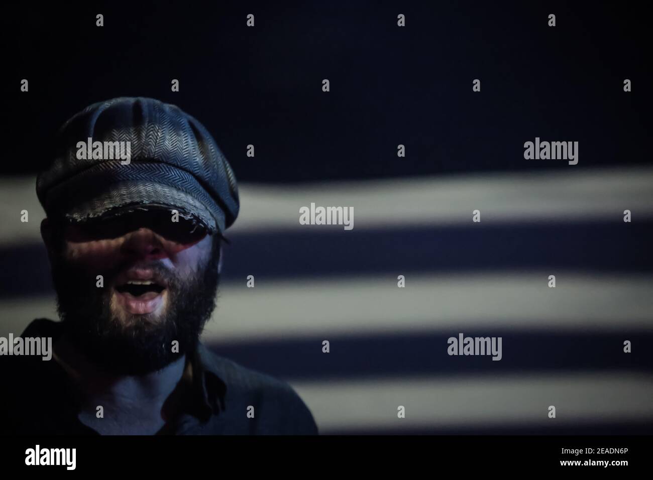 Alex Maas of The Black Angels on stage for their sell-out gig at Camden ...