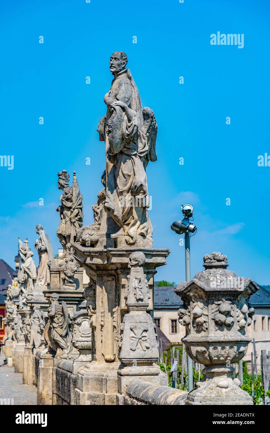 Baroque statues in front of Jesuit college in Kutna Hora, Czech ...