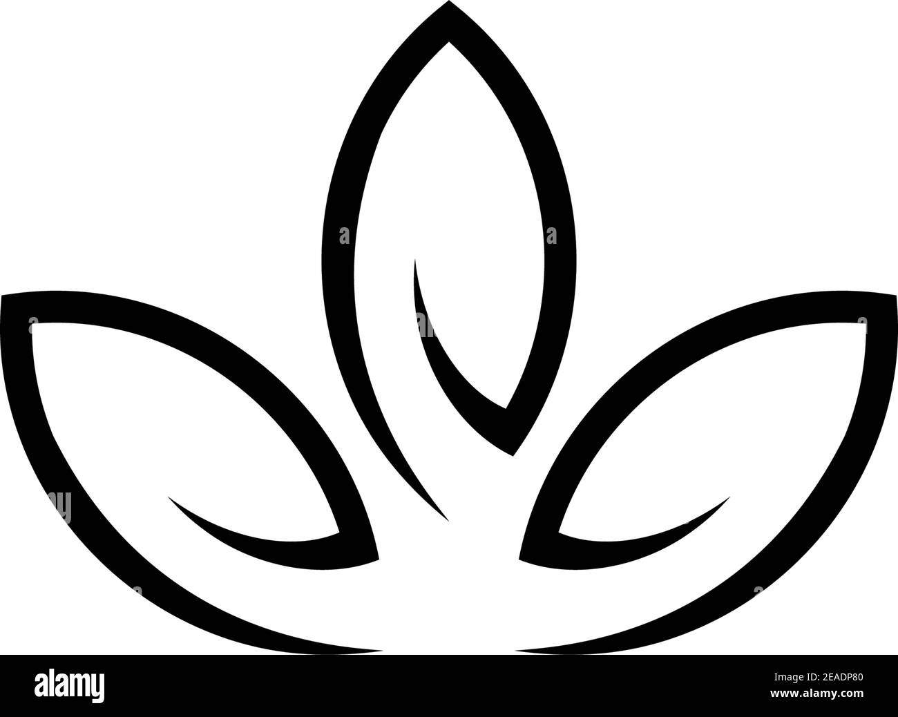 Simple CBD cannabis leaf icon logo design inspiration vector template ...
