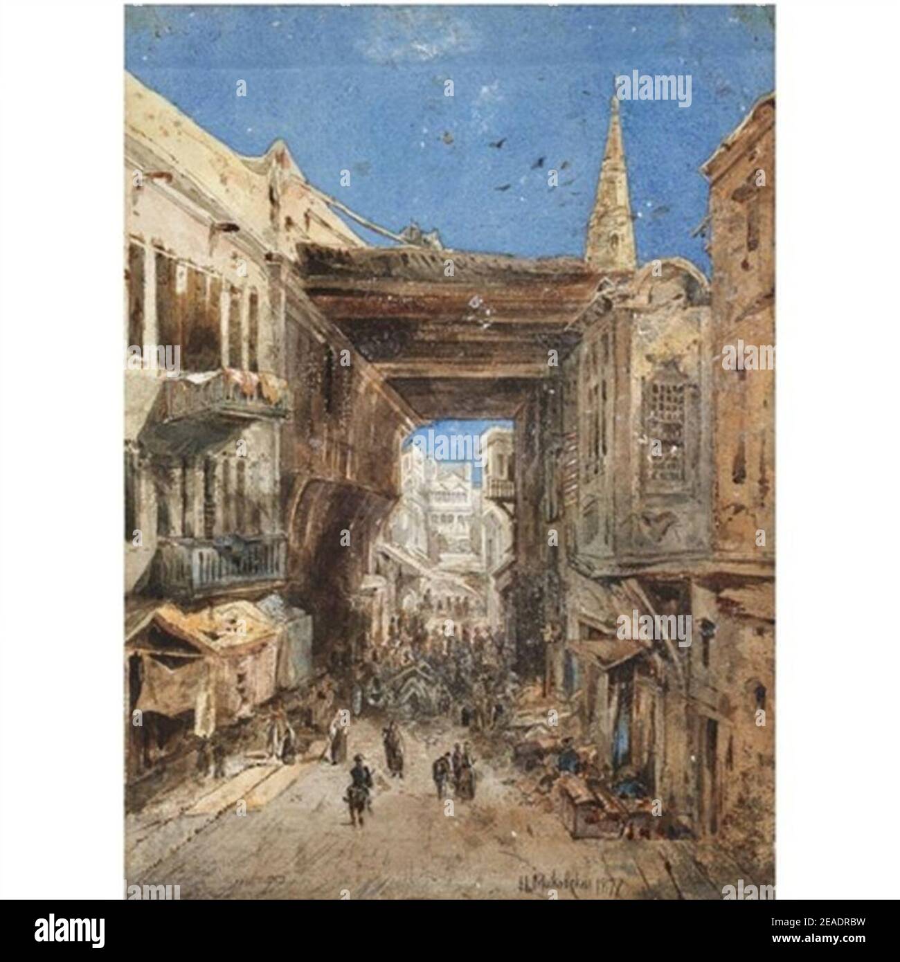 Nikolay Makovsky Street Scene In Cairo 1877 Stock Photo - Alamy