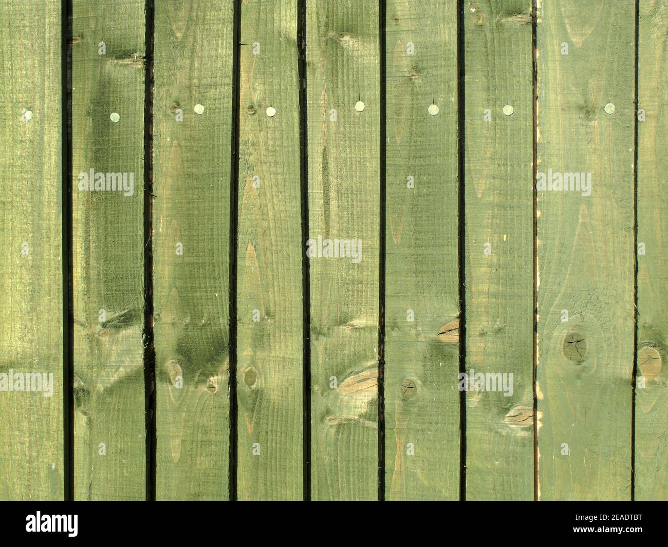Painted green wood planks fence texture background, stock photo image ...