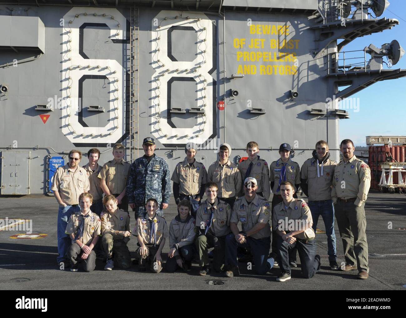 Nimitz CO gives tour 161220 Stock Photo - Alamy