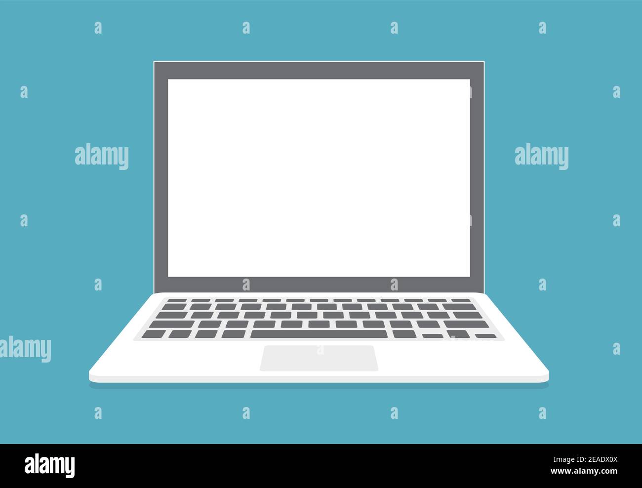 Laptop blank screen isolated on Stock Vector Images - Alamy