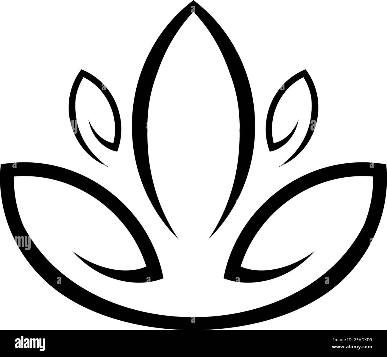 Simple CBD cannabis leaf icon logo design inspiration vector template ...