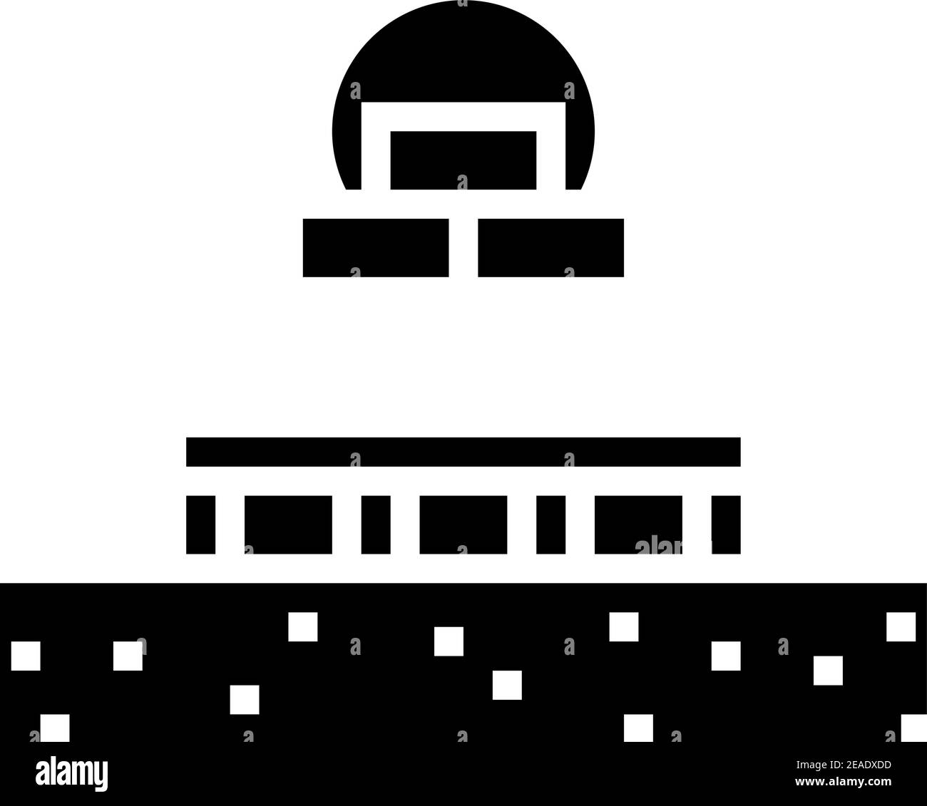 columnar foundation glyph icon vector illustration Stock Vector Image ...