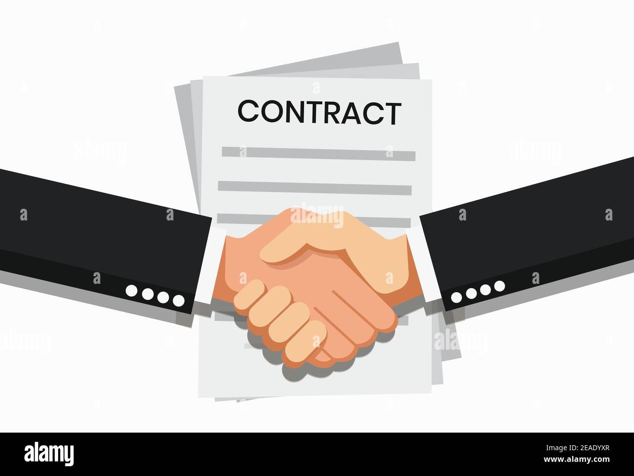 Vector illustration businessman handshake, contract signing. Background ... Vector illustration businessman handshake, contract signing. Background ...