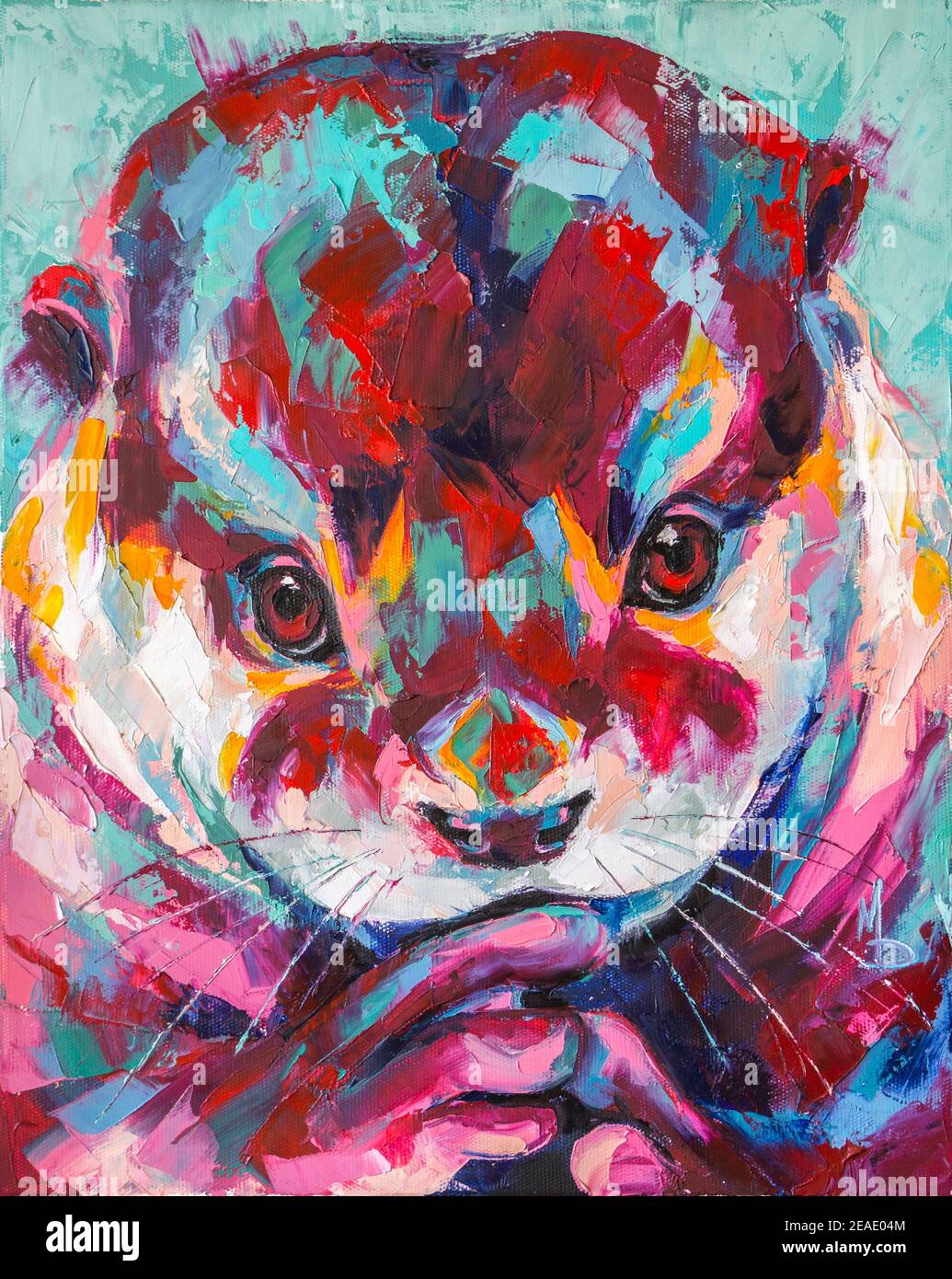 Otter drawing hi-res stock photography and images - Alamy