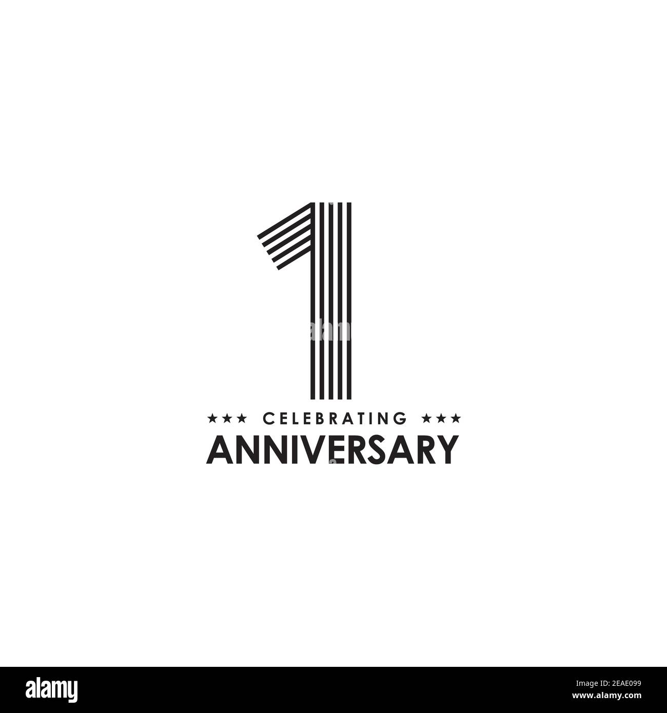 1st year celebrating anniversary emblem logo design inspiration vector ...