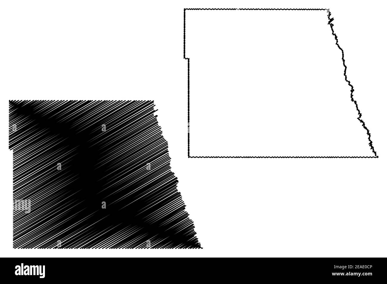 Map of forks Black and White Stock Photos & Images - Alamy