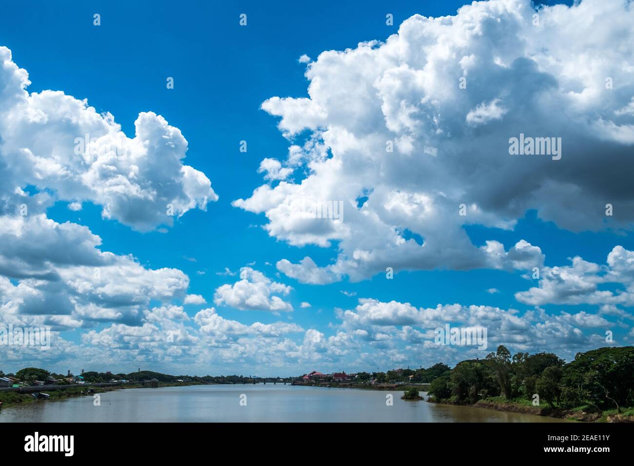 landscape river with blue sky,beautiful scenery Stock Photo - Alamy