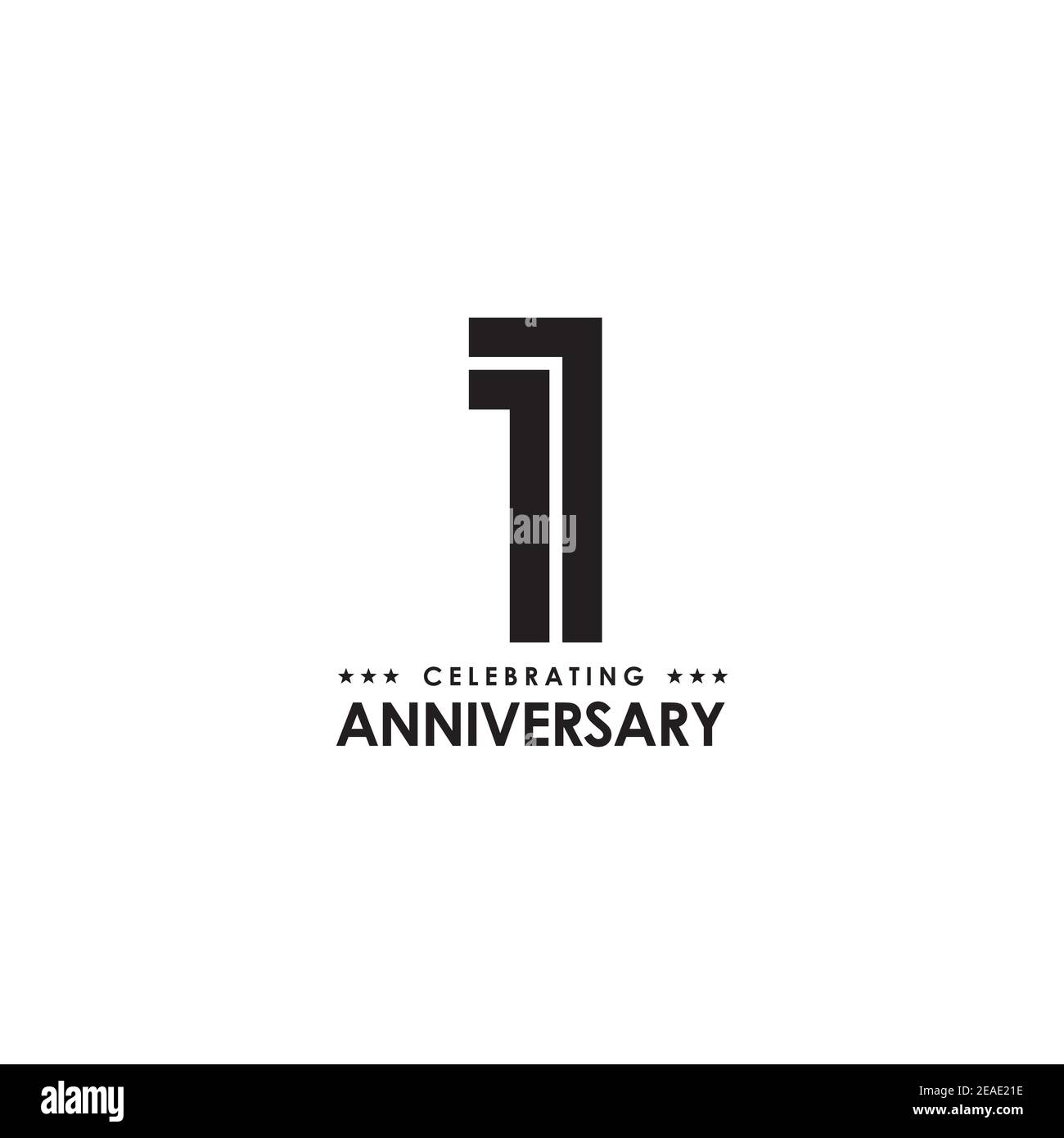 1st year celebrating anniversary emblem logo design inspiration vector ...