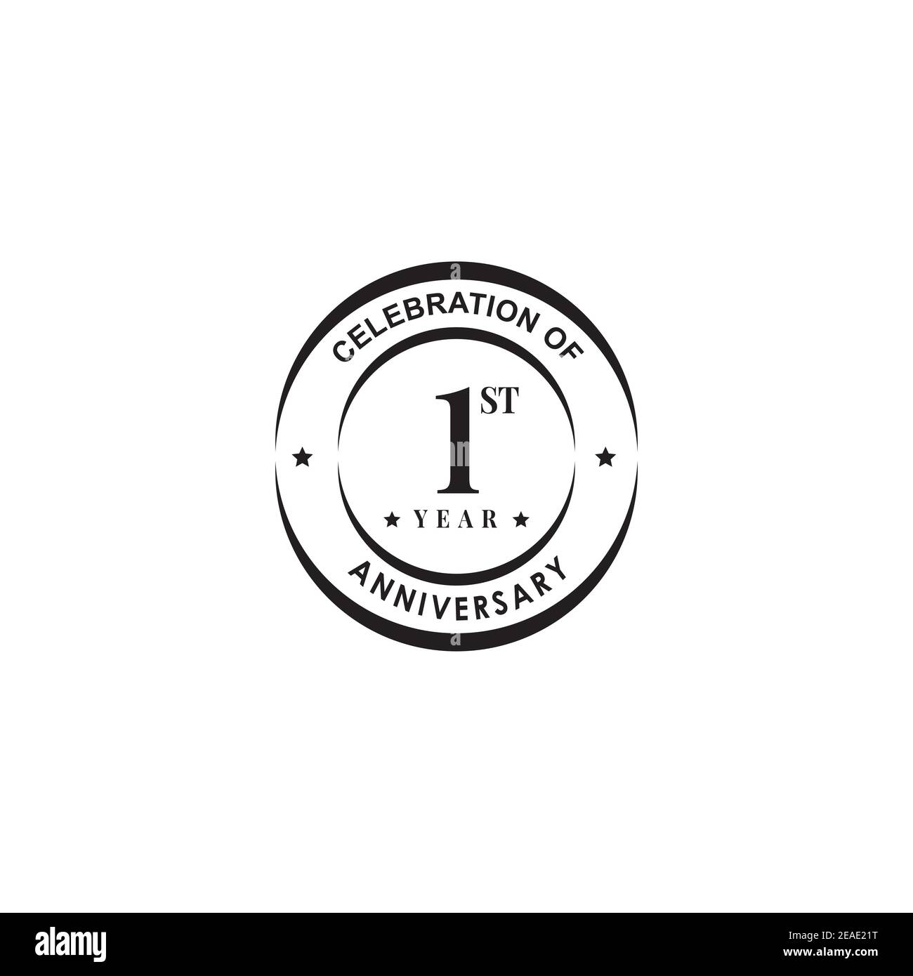 1st year celebrating anniversary emblem logo design inspiration vector ...