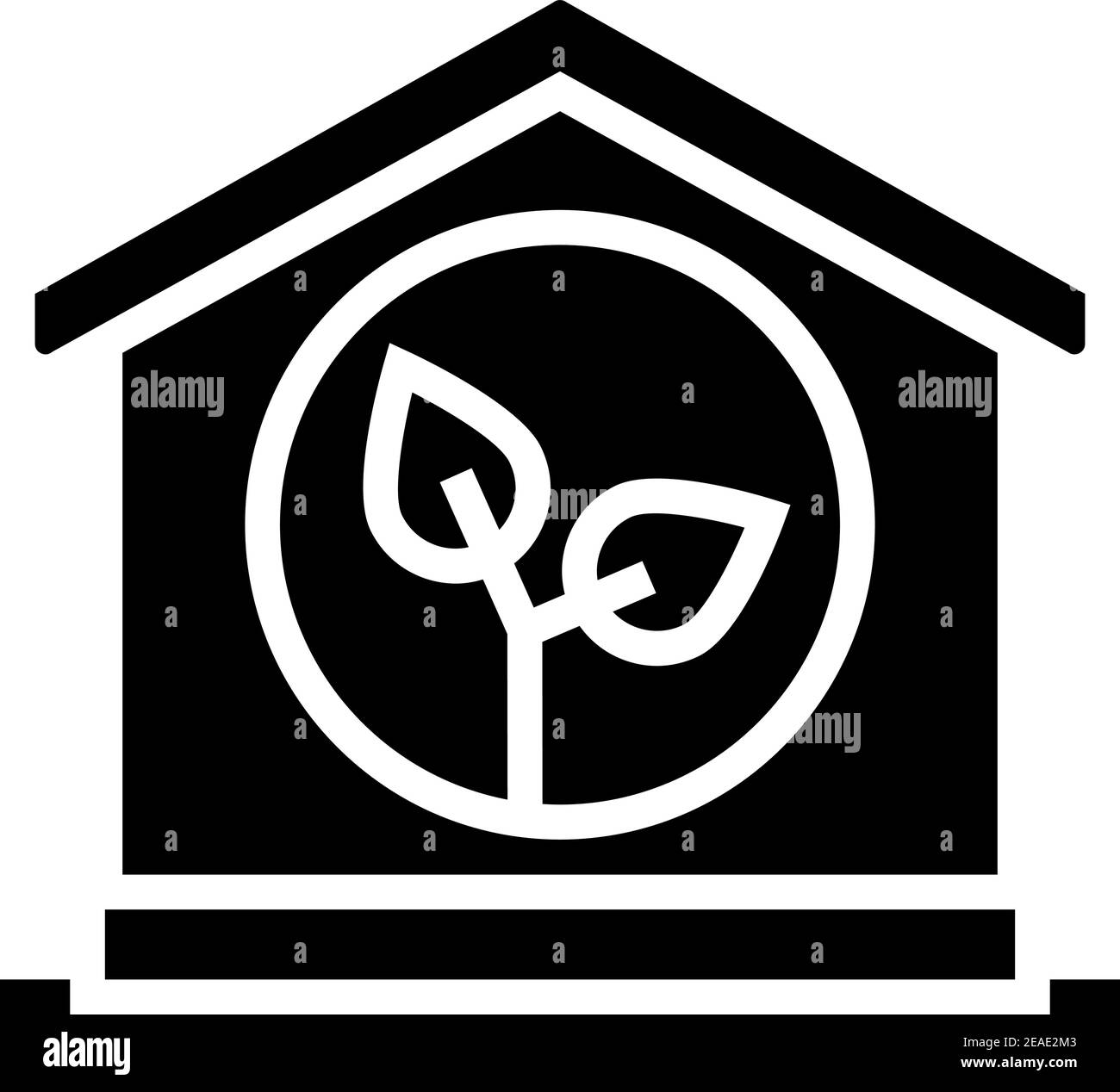 ecology clean house glyph icon vector illustration Stock Vector Image ...