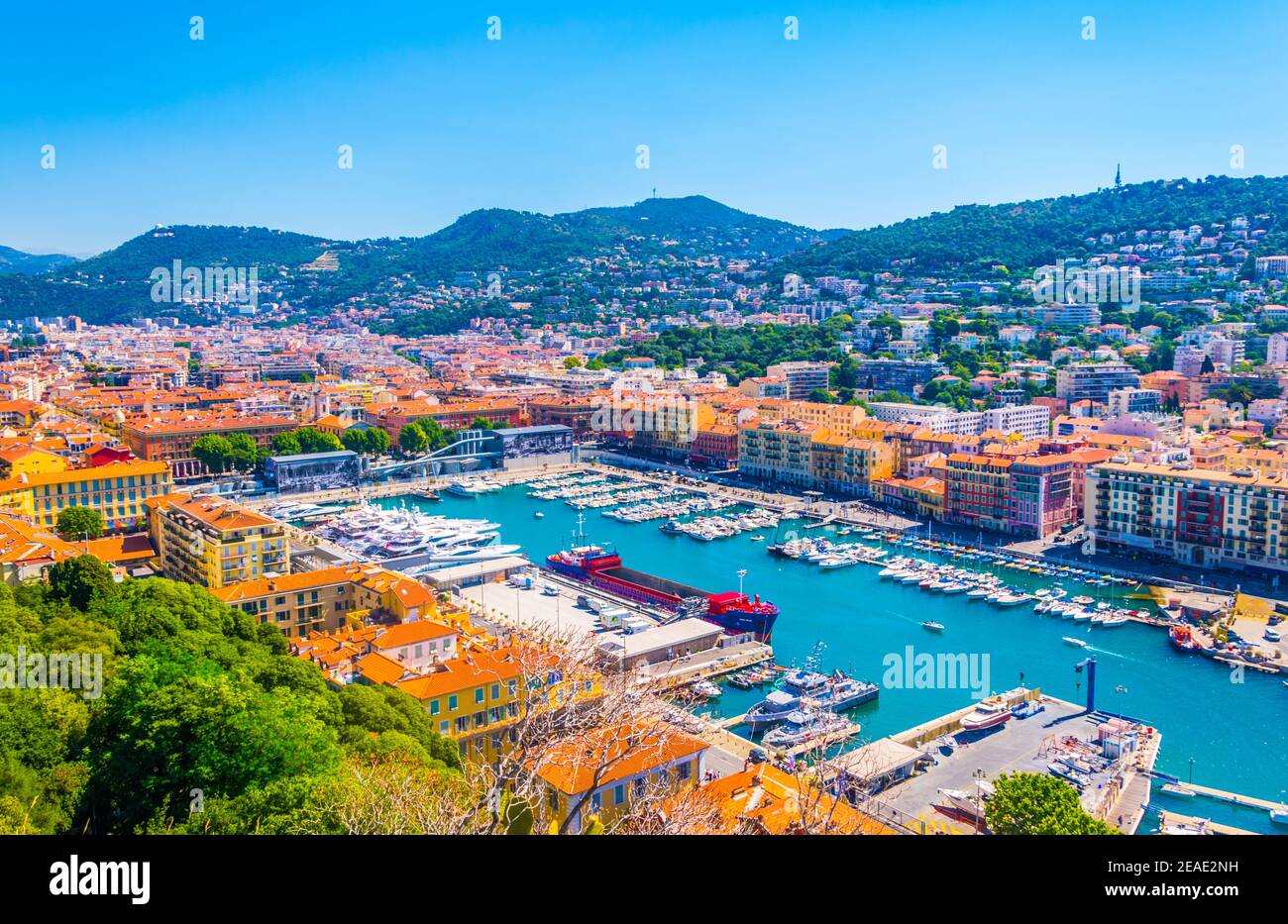 Nice france port cafe hi-res stock photography and images - Alamy